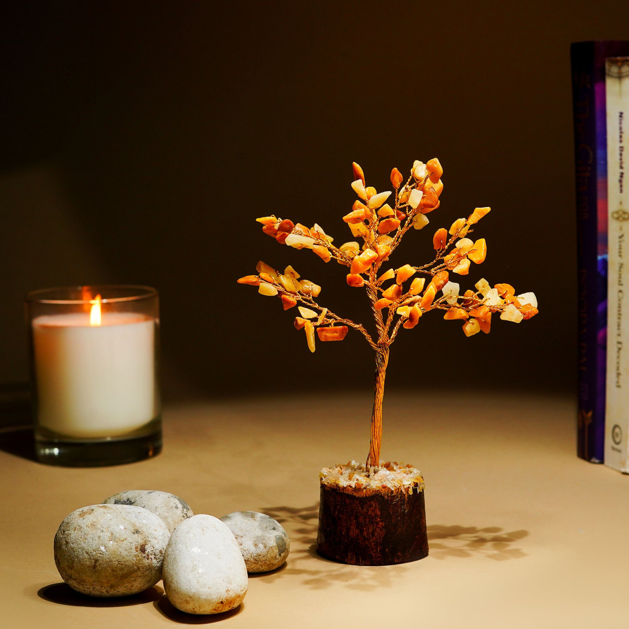 Small Golden Quartz Crystal Tree